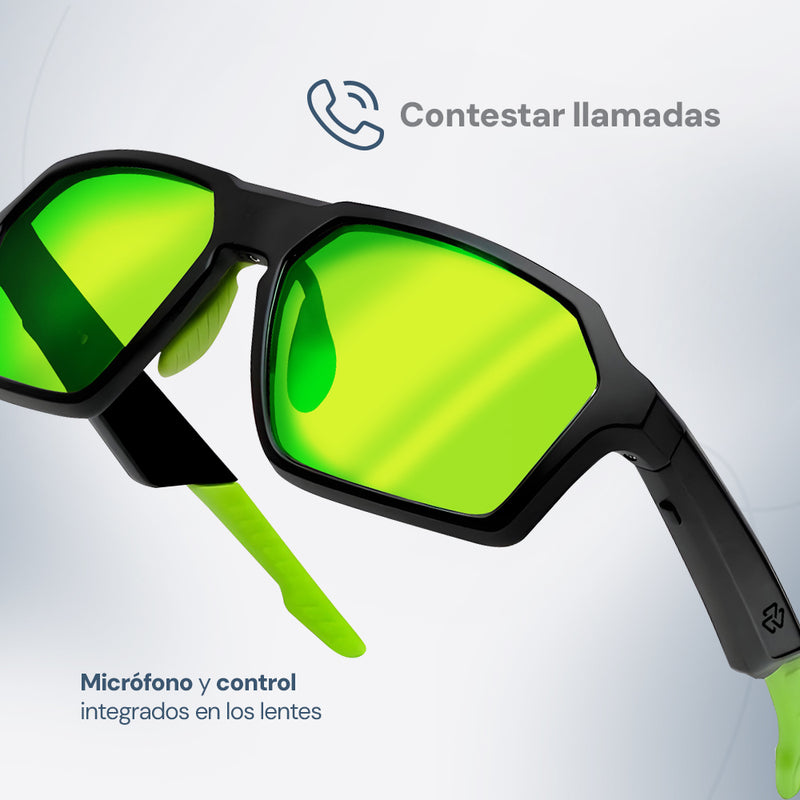 Lentes de Sol con Audio Vortx Sport Audio Glasses STF 5Hrs Uso Protecc ...